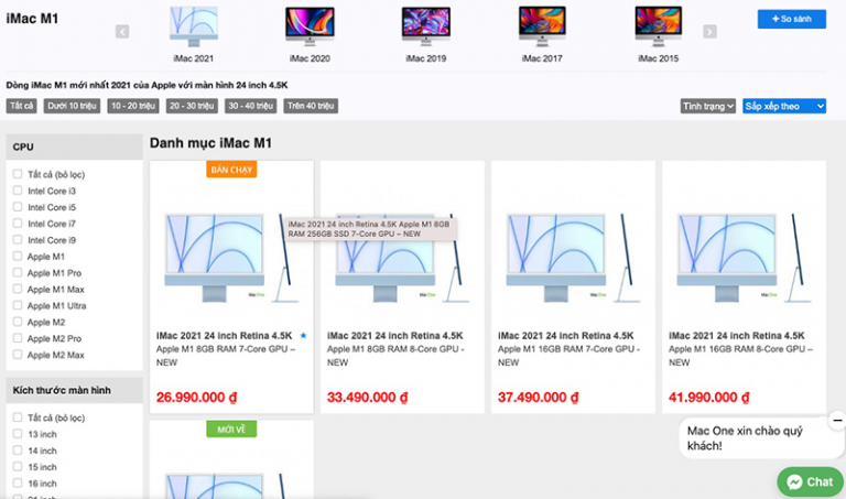 So sánh mẫu iMac M1 vs iMac 2017: Tìm hiểu sự khác biệt