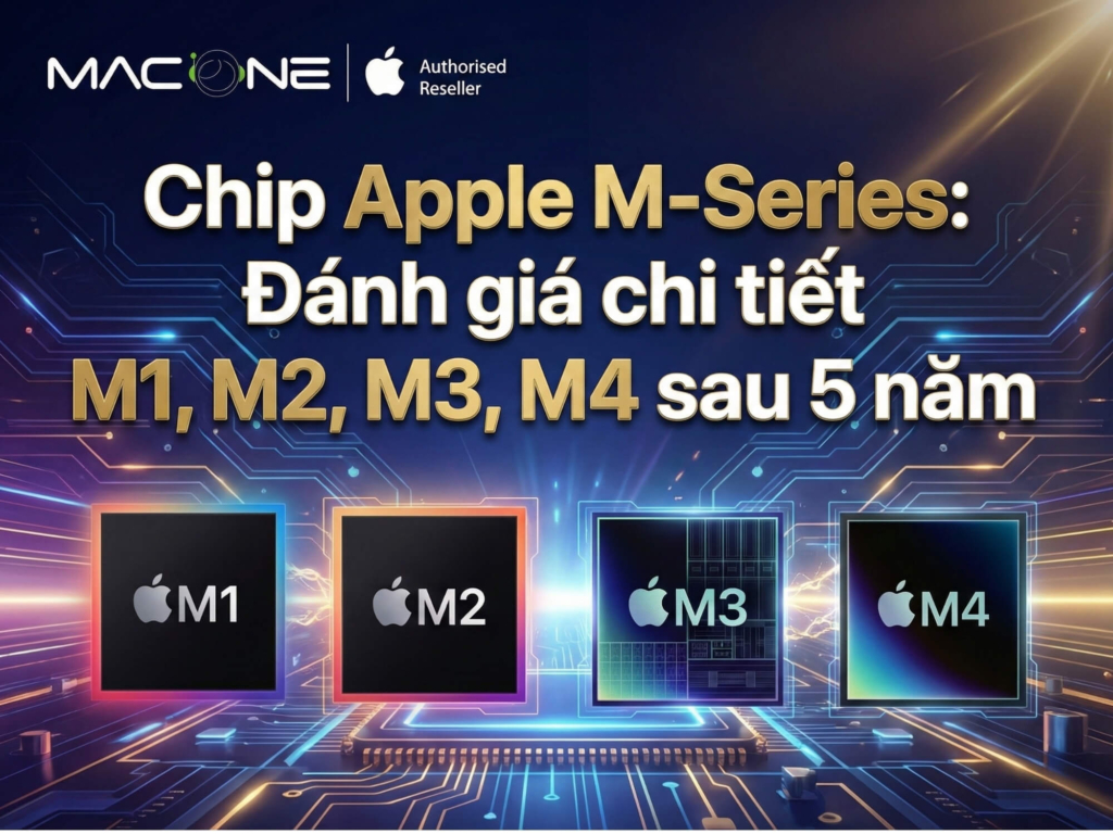 Chip Apple M-Series: Đánh giá chi tiết M1, M2, M3, M4 [2026]